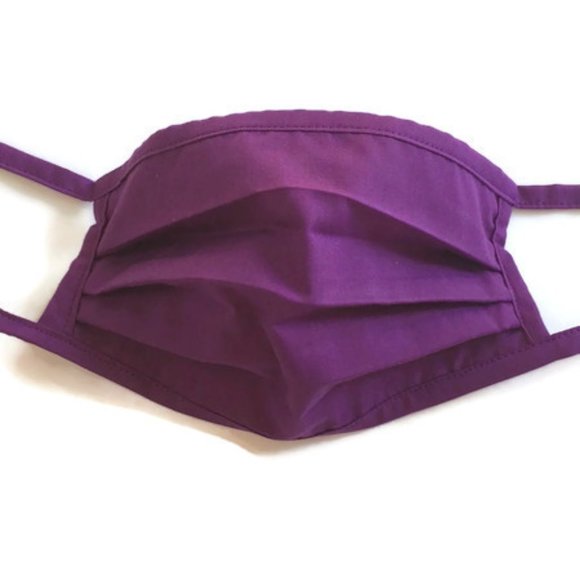 Unbranded | Accessories | Face Mask Poplin Cotton Purple 3 Layers ...
